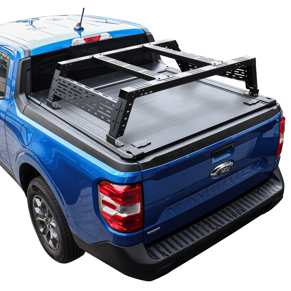 [2-in-1 Bundle] Retractable Tonneau Cover with Rack System